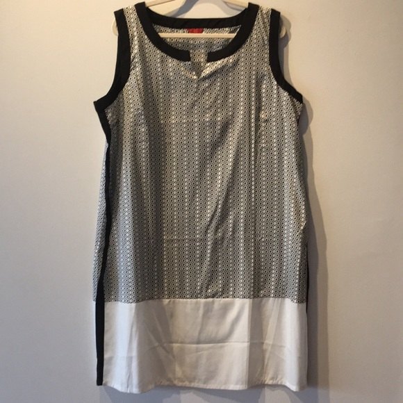 Kurtas | W 18 Sleeveless Kurta Dress Top Slit In Back Center Pattern ...